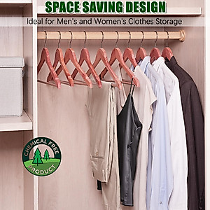 Amber Home 16 Pack American Red Cedar Hangers, Smooth Finish Wood Coat Hangers for Suit Shirt, Aromatic Cedar Clothes Hangers with Swivel Hook & Notches for Dress, Jacket, Pants (Cedar,16)