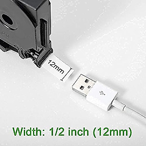 Compatible Label Tape Replacement for Brother Ptouch TZe-231 Label Tapes Bundle with Replacement TZe Label Tape Multicolor, 0.47" x 26.2', Black on White/Clear/Red/Blue/Yellow/Green (Total 12-Pack)