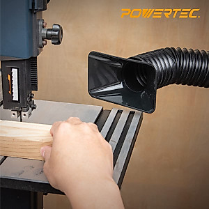 POWERTEC 70208 Dust Collection Flexible Hose Kit, 2-1/4" , Black