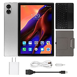 2023 Newest 2 in 1 Tablet,10 inch Android 12 4G Cellular Tablet with Dual Sim Card Slot, 8GB RAM 256GB ROM, Quad Core Processor, 5G WiFi Tablet with Keyboard, Case
