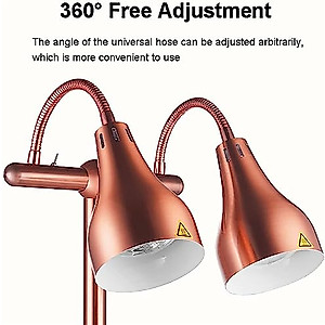 LINKANRUO Food Warmer Lamp,Commercial Food Heat Lamp with Bulbs 275W Food Buffet Warming Light for Pizza Chicken Fries Lamps(Single Bulb)