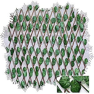 Decorative Garden Fence Simulation Leaves Solid Wood Border Agricultural Fencing for Lawns Outdoor Patio Animal Green 4 Styles 3 Size (Color : D Size : 120cm) (C 40cm)