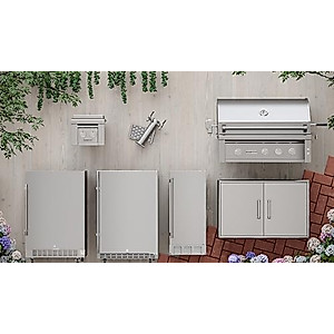 EdgeStar IB250SSOD 15 Inch Wide 20 Lbs. Built-in Outdoor Ice Maker with 25 Lbs. Daily Ice Production - No Drain Required