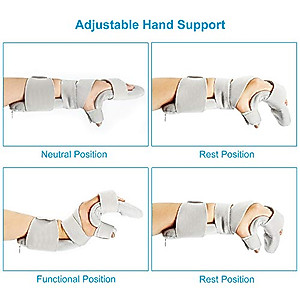 REAQER Stroke Resting Hand Splint Bendable Night Immobilizer Muscle Atrophy Hemiplegia Rehabilitation Straighten Your Fingers Hand, Wrist (Left)