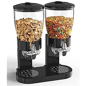 Retail Blade Dual Food Dispenser - Dry Food Dispenser Perfect As A Candy, Nuts, Rice, Granola, Cereal & more Dispenser. Dispenses 1 Ounce Per Twist! Stores Food, and Keeps Your Food fresh!