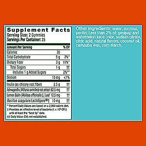 Align Probiotic, Digestive De-stress, Probiotic for Women and Men with Ashwagandha, Helps with a Healthy Response to Stress, Gluten Free, Soy Free, Vegetarian, 50 Gummies