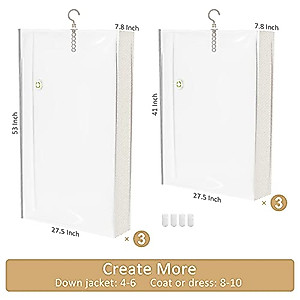 TAILI Hanging Vacuum Storage Bags Variety 6 Pack and Super Jumbo Cube Space Saver Vacuum Storage Bags 6 Pack