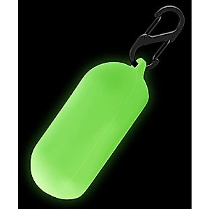 Geiomoo Silicone Case Compatible with Sony WF-C500, Protective Cover with Carabiner (Luminous Green)