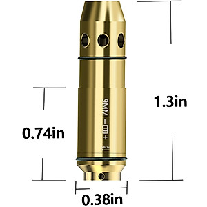 Nihowban Laser Training Cartridge 9mm Caliber with Chamber Extractor Tool for Dry Fire Training Practice, Including Extra Built in Rubber Snap Cap with 3 Sets of Batteries