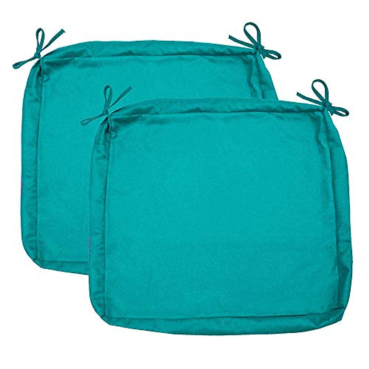 Sigmat Outdoor Seat Cushion Cover Water Repellent Square Chair Cushion Cover-Only Cover Teal 20"x20"x2"(2 Covers)