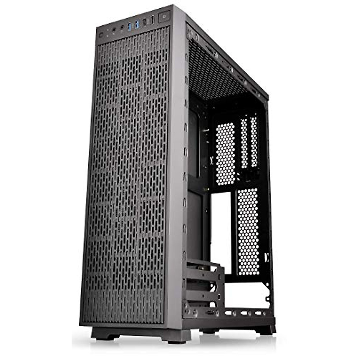 Thermaltake Core G3 Black Slim Small Form Factor ATX Perforated Metal Front and Top Panel Gaming Computer Case 2.0 Edition with Two 120mm Front Fan Pre-Installed CA-1G6-00S1WN-A0