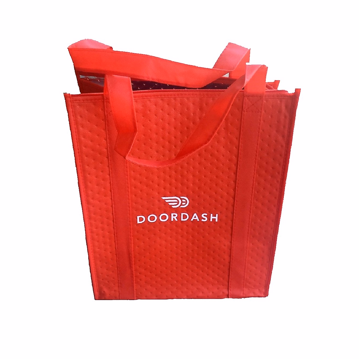 Doordash Red Insulated Large Shopping Tote for Groceries Food Delivery Driver Bag