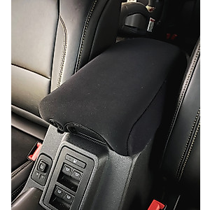 Koverz Neoprene Center Console Cover Armrest Pad with Keyhole Compatible with New Ford Bronco (Full Size, NOT Sport) 2021, 2022 - Black