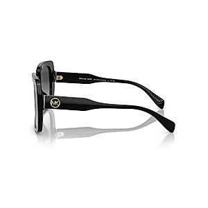 Michael Kors Eyewear Women's MK2183U Mallorca Universal Fit Square Sunglasses, Black/Grey Gradient, 55 mm