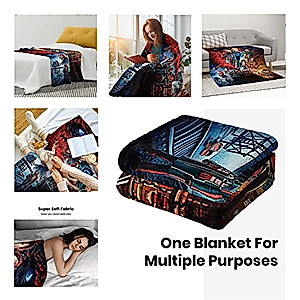 Things Blanket Christmas Throw Blanket Flannel Fleece Blanket Super Soft Warm and Cozy for Sofa Bed Couch Travel Blanket 50"x40"