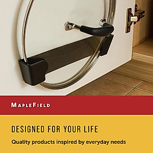 Pot Lid Organizer for Cabinet Door - Pan Lid Holder Cabinet Door - 6" & 9" Pot Lid Holder Wall Mount - Plastic Peel & Stick Cabinet Door Pan Lid Organizer - Lid Holder for Cabinet Door - 6 Pack