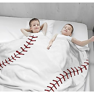Baseball Blanket for Boys Girls, Super Soft Kids Baseball Gifts Blanket, Lightweight Cozy Flannel Baseball Throw Blankets for Birthday Christmas Thanksgiving Bed Couch Sofa 40in X 50in