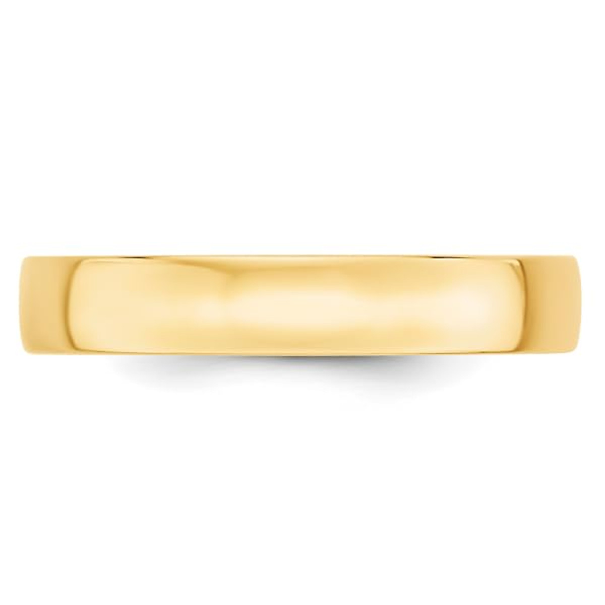 IceCarats 10K Yellow Gold 4mm Comfort Fit Plain Classic Wedding Band Ring Size 7