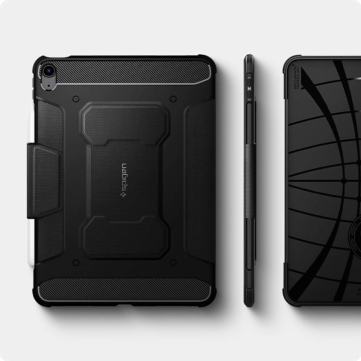 Spigen Rugged Armor Pro Case Compatible with iPad Air 6th M2 (2024) / 5th (2022) / 4th Generation (2020) 11 Inch and 10.9 Inch Case - Black