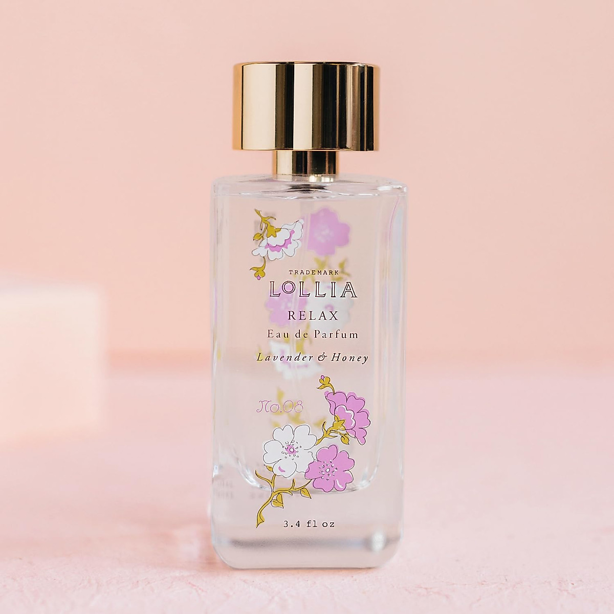 LOLLIA Relax Eau de Parfum, 3.4 fl. oz. - Women's Fragrance with Lavender & Honey, White Orchids, Indian Amber & Tahitian Vanilla