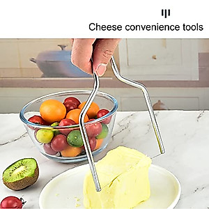 2 Pcs Cheese Slicer, Cheese Cutter Stainless Steel Cheese Slicers with Wire Easy And Fast Cutting Block Cheese Butter