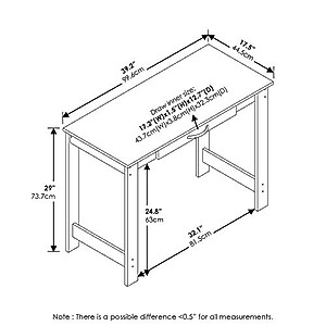 FURINNO Jaya Writing Desk Black