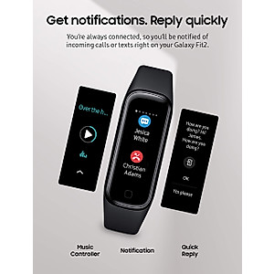 Samsung Galaxy Fit 2 Bluetooth Fitness Tracking Smart Band – Black (US Version) (Renewed)