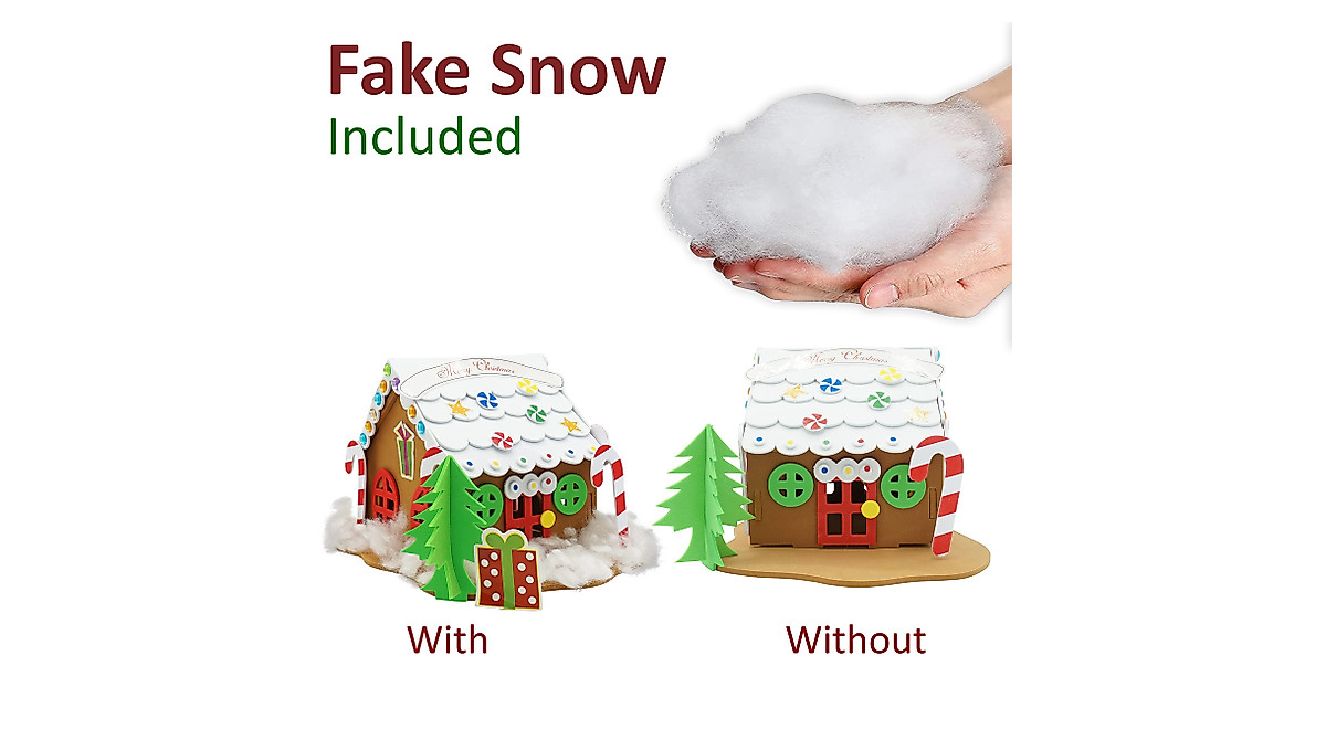 DIY 6-Pack Foam Gingerbread House Kit for Kids
