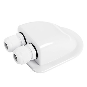 PNGKNYOCN ABS Solar Double Cable Entry Gland IP68 Waterproof,Cable with Maximum Outer Diameter of 8mm is Allowed to Pass Through,for Solar Project on Rv, Campervan, Boat (White)