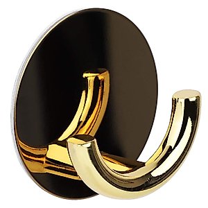 Yencoly Door Wall Hanger, Stainless Steel + Zinc Alloy Adhesive Hanger Hang Door Wall Kitchen Bathroom Kitchen Stand Storage Stainless Steel + Zinc Alloy Adhesive Hanger(Gold)