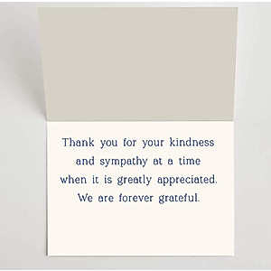 Floral Funeral Sympathy Bereavement Thank You Cards With Envelopes - Message Inside (25, Floral Butterfly)