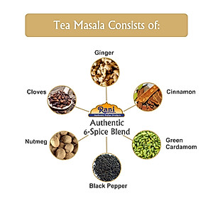 Rani Tea (Chai) Masala Indian Spice Blend 16oz (1lb) 454g Bulk PET Jar ~ All Natural | Vegan | Gluten Friendly | Salt & Sugar Free | NON-GMO | No Colors | Indian Origin