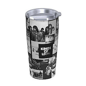 HIKTIEK Kings Rock Of Leon Band Stainless Steel Insulated Car Sippy Cup With Lid Travel Mug for Cold Hot 20 oz