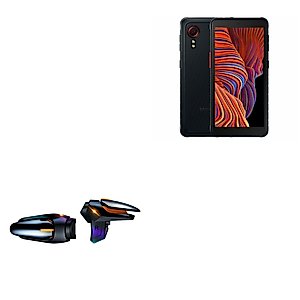 BoxWave Gaming Gear Compatible with Samsung Galaxy XCover 5 - Touchscreen QuickTrigger Auto, Trigger Buttons Autofire Gaming Mobile FPS - Jet Black