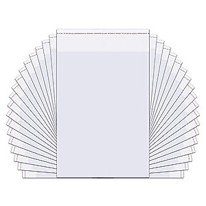 KnR Harmony Self Sealing Resealable Bags 12x18 200pcs Clear Adhesive Cello Bags Plastic Cellophane Bags for Apparel Clothing T-shirt Pants Storage Packaging 14 Sizes to Choose from