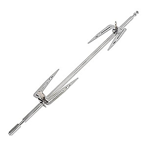 Kitchen Grill Fork Stainless Steel Rotating Air Fryer Fork Air Fryer Supplies Roast Fork for BBQ Cooking Meat Spit Rods (34.2 X 6 cm)
