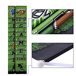 Football Party Banner Welcome Porch Sign for Football Theme Festival Birthday Baby Shower Decoration