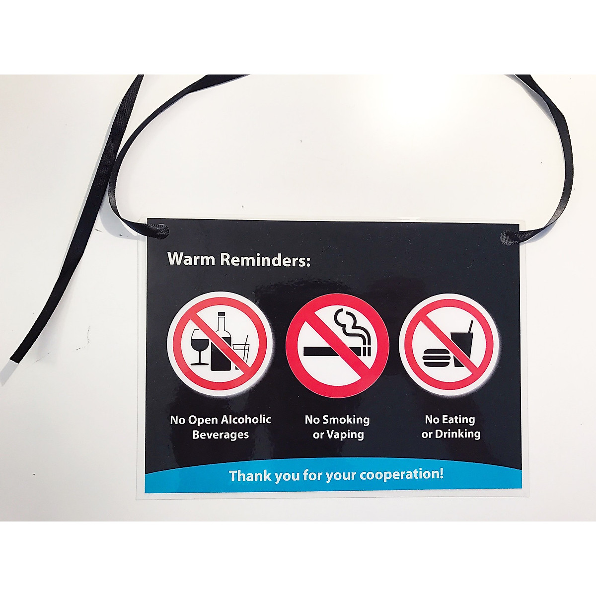 AS PRO (Set of 2) Headrest Rider Reminder Decal Sign Rideshare Car Display Cards