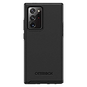 OtterBox Galaxy Note20 Ultra 5G Symmetry Series Case - BLACK, ultra-sleek, wireless charging compatible, raised edges protect camera & screen