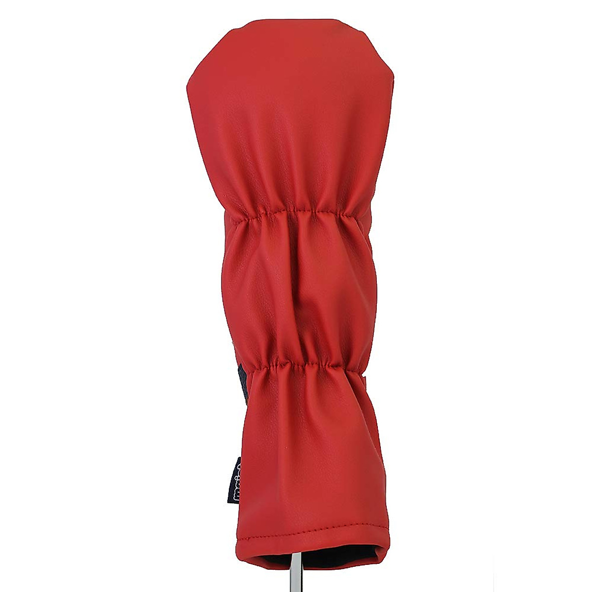 Majek Retro Golf Headcover Red with White and Blue Stripe Vintage Leather Style 1 Driver Head Cover Fits 460cc Drivers Classic Look