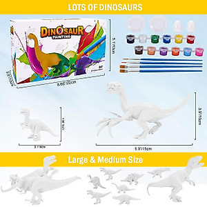 Dinosaur Painting Kit, 36Pcs Kids Crafts and Arts Set, Animal Toy Art and Craft Supplies for Boys Girls Age 5+ Years Old Kid Fun DIY Creative Party Favors Christmas Birthday Gift Paint Dinosaur Set
