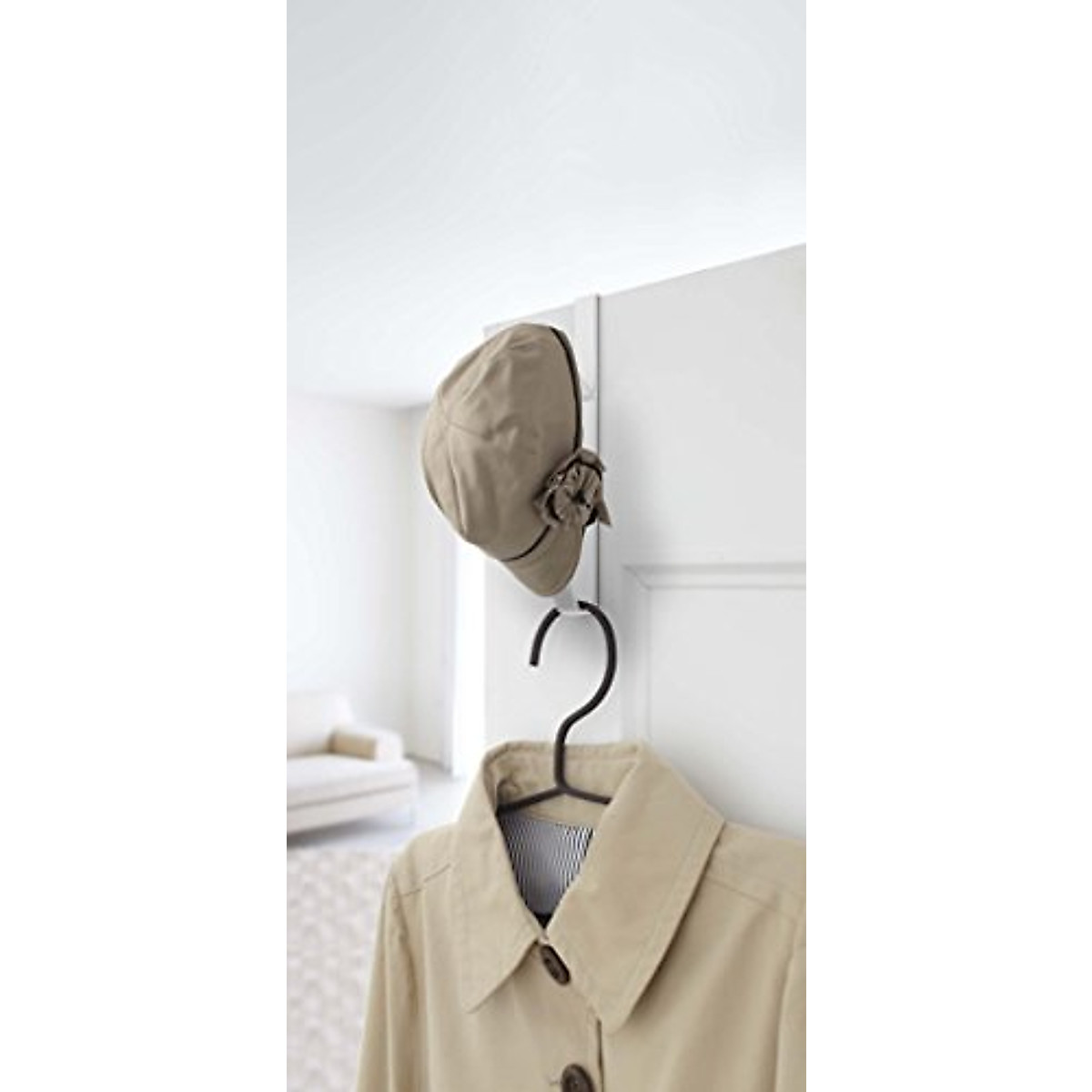 Yamazaki Home Smart Over The Door Hook - Hanging Coat Rack - Steel
