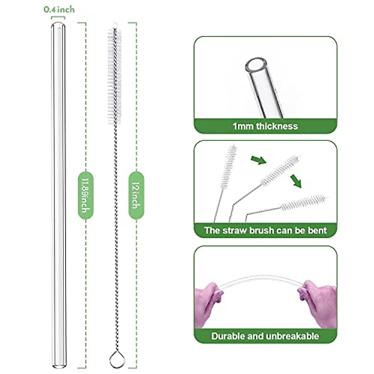 6 Pack Replacement Straws Compatible Stanley 30oz 40oz Tumbler, Plastic Clear Reusable Straws with Cleaning Brush/Straw Tips Cover for Stanley Adventure Travel Tumbler Stanley Cup Accessories (clear)