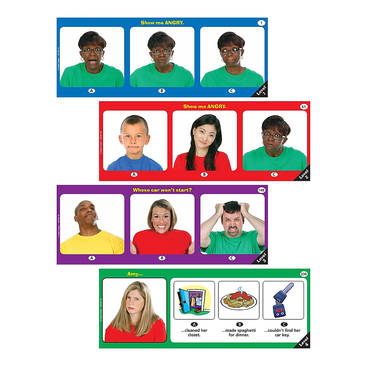 Super Duper Publications | Emotions Skill Strips® Photo Flash Cards | Educational Learning Resource for Children