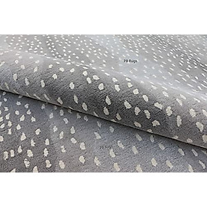 Antelope Cheetah Gray Contemporary Persian Oriental Woolen Area Rugs (6'x9')