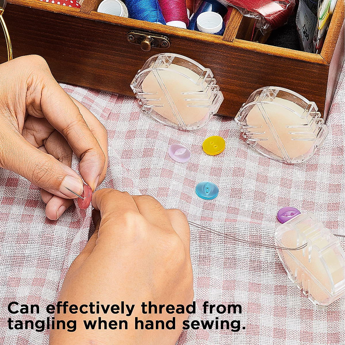 Thread Wax Thread Conditioner Beeswax for Sewing Thread Beeswax Thread Conditioner for Quilting Sewing Strengthening Line Embroidery Wax for Thread (2 Pieces)