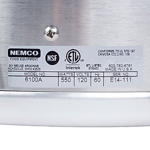 Nemco - 6100A - 7 Qt Round Countertop Food Warmer