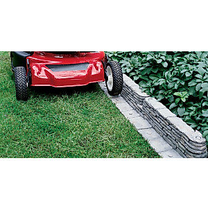 2032-1-1 Bedrocks Trim-Free Lawn Edging – Gray, – tural Stacked Design Bedrock Garden Edging, 10', Slate 9 (10 peices)