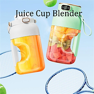 Yulyoie Multifunctional Portable Juicer Cup with Digital Display, 2024 New Yulyoie Portable Smoothie Blender on the Go, Portable Blender USB Rechargeable (Green-Single cup Single lid)