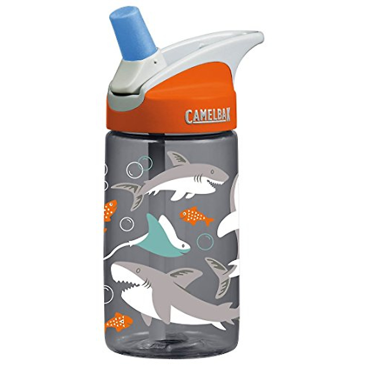 CamelBak Eddy 0.4-Liter Kids Water Bottle, 12 Ounces, Sharks, Bottle Only & eddy Kids Bite Valves, 4-Pack